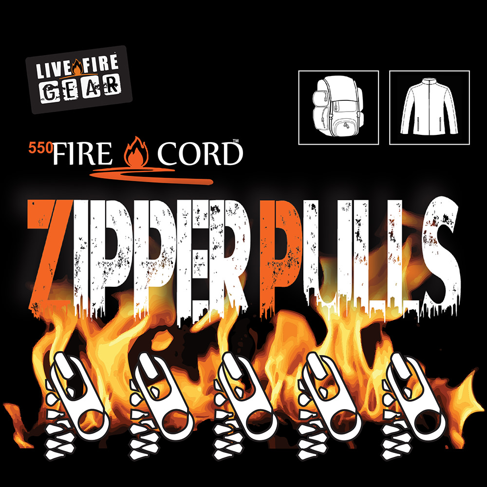 Zipper Pulls - Emergency Fire Starter